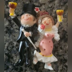 Source Unknown | Party Supplies | Vintage Wedding Cake Topper Happy ...